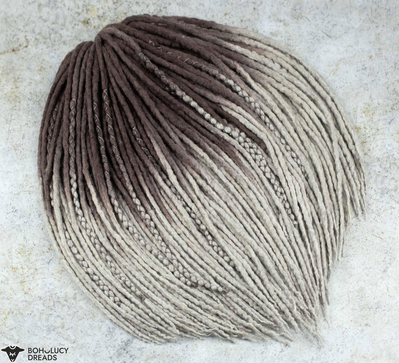 Hand-dyed ombre wool dreads – Boholucydreads