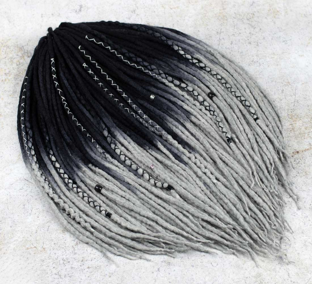 Hand-dyed ombre wool dreads – Boholucydreads