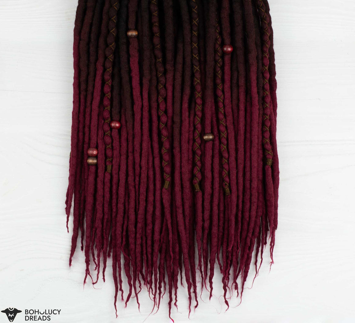Hand-dyed ombre dreads – Boholucydreads