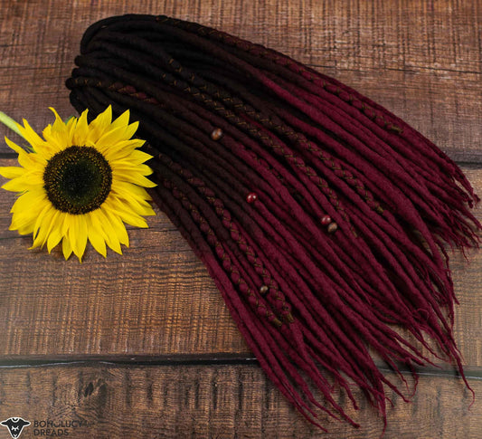 Hand-dyed ombre dreads – Boholucydreads